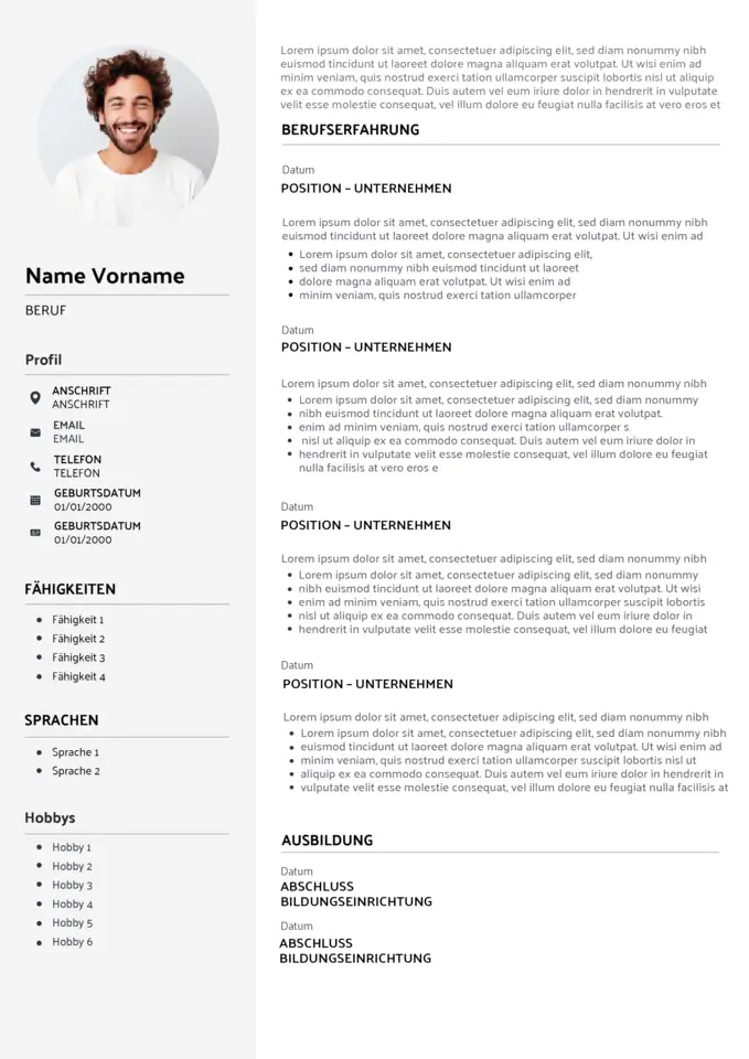 Exemple de CV allemand (Lebenslauf) : structure & modèles
